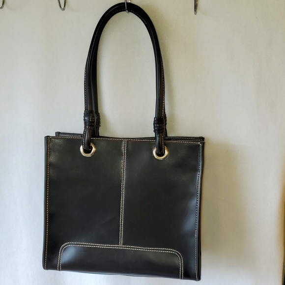 Wilsons Leather | Bags | Womens Wilson Leather Black Leather Tote Bag ...